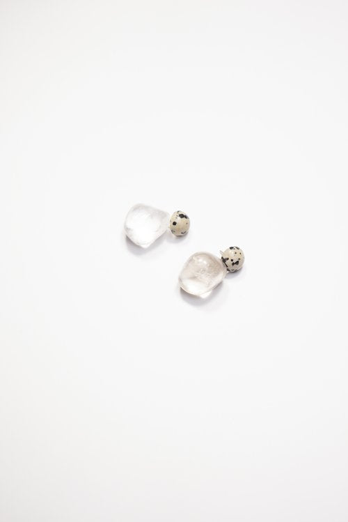 Mussels and Muscles Pebbles Earrings No. 1 - Dalmatian – Dear Society