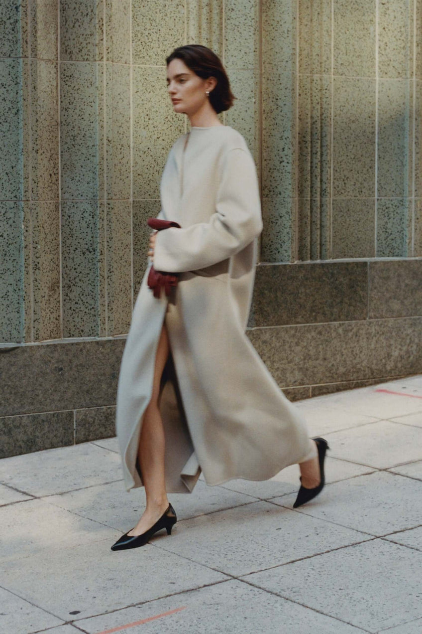 Rue Sophie Grey Mathe Double-Faced Belted Coat – Dear Society