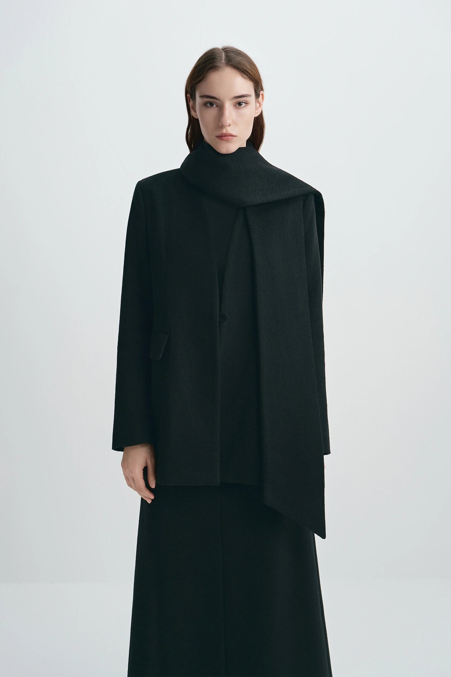 Rue Sophie Emi Wool Short Scarf Coat – Dear Society